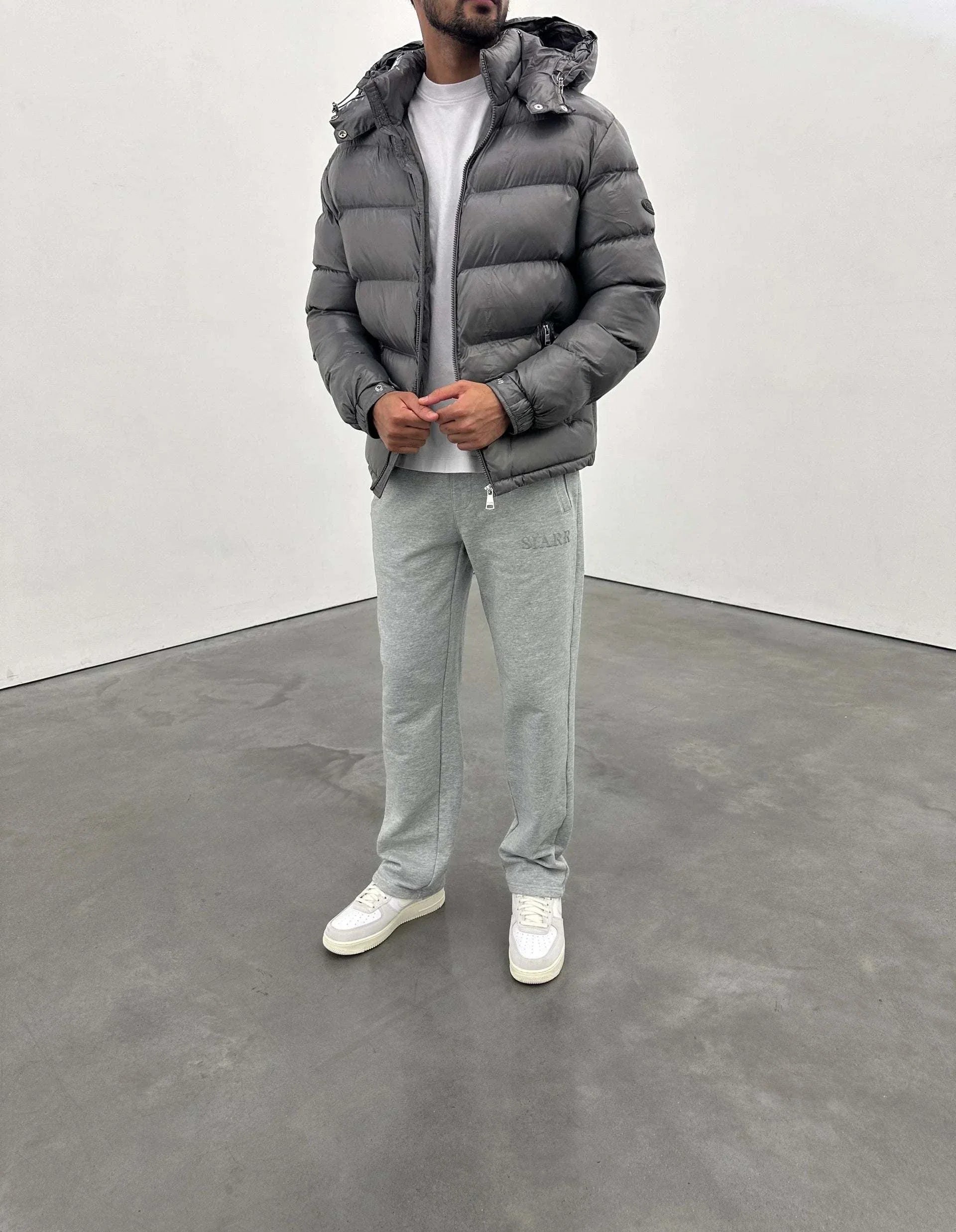 Siarr Lightweight Jacket - Dark Grey, Regular Fit & Detachable Hood – 1LUX